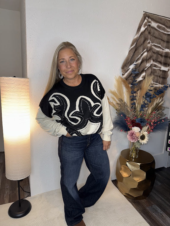 SADDLE SWAPPIN SWEATER [REVERSIBLE] – Renegade Cowgirls